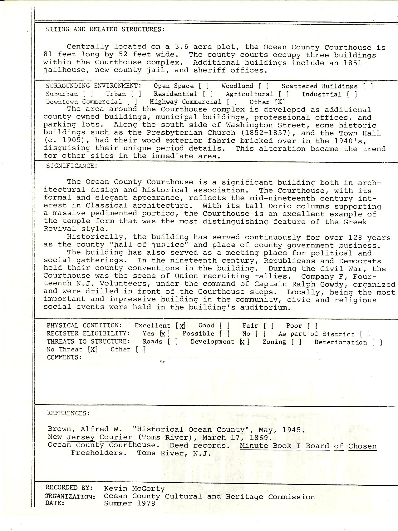 1850 OCEAN COUNTY COURT HOUSE (NR83001610) | Ocean County Government